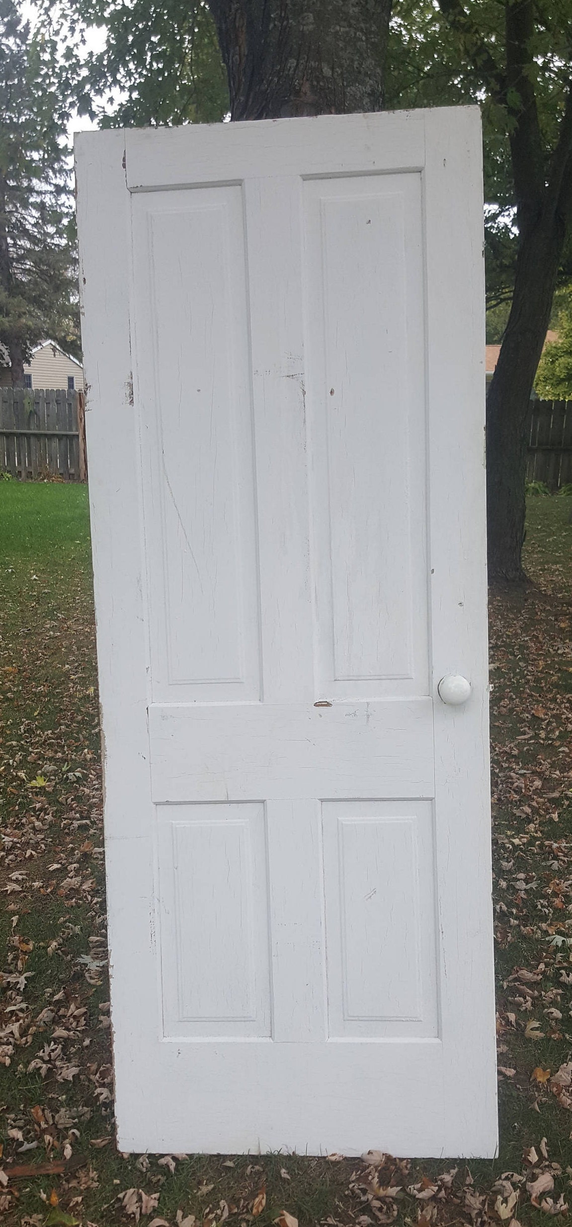 Antique Wood Four Panel Door Recessed Panel Door | Etsy