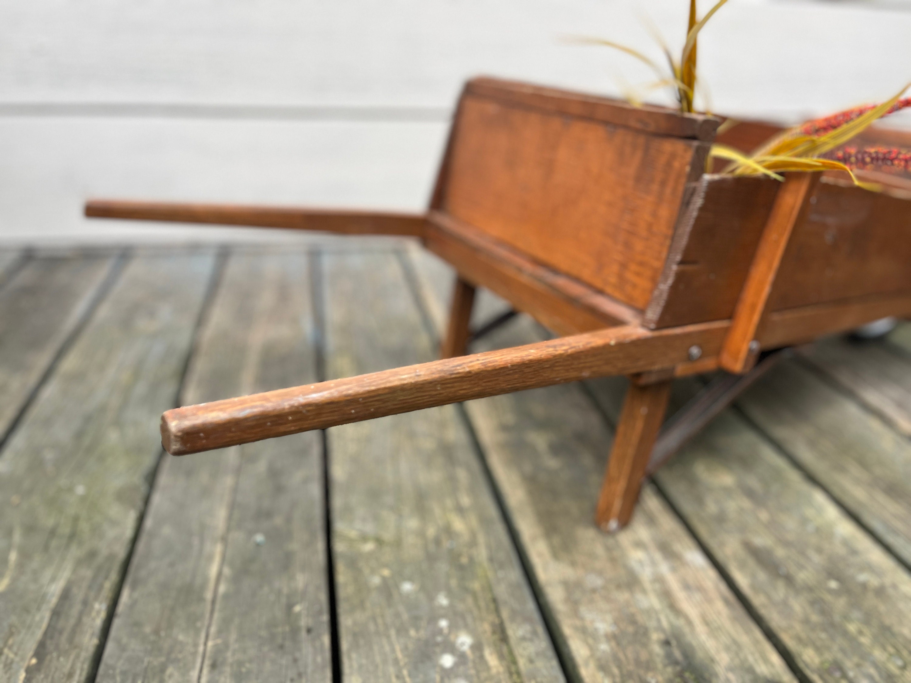 Antique Wood Wheelbarrow Wagon Rustic Farmhouse Planter - Etsy