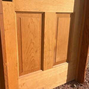 Antique Wood Oak Prehung Four Panel Interior Door, Renovation ...