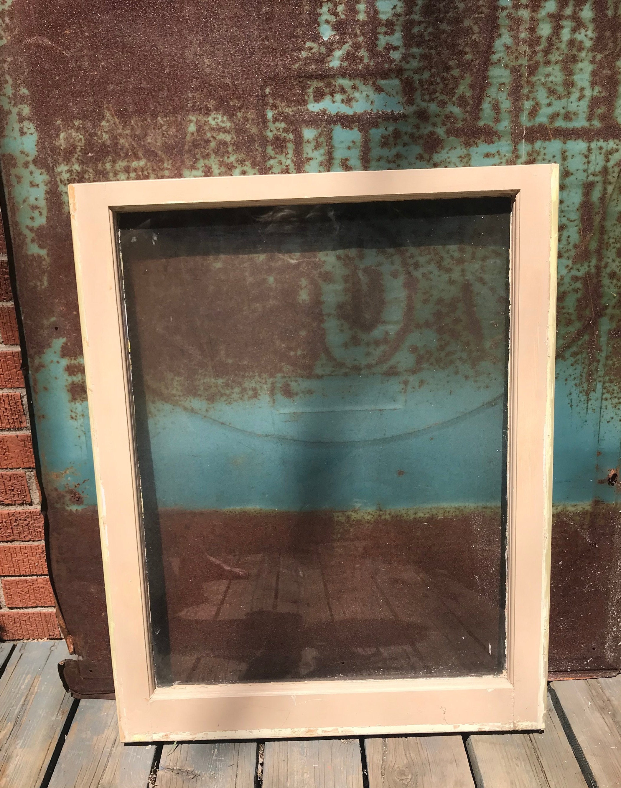 Vintage Wood Window Frame Single One Pane. Rustic Farmhouse | Etsy