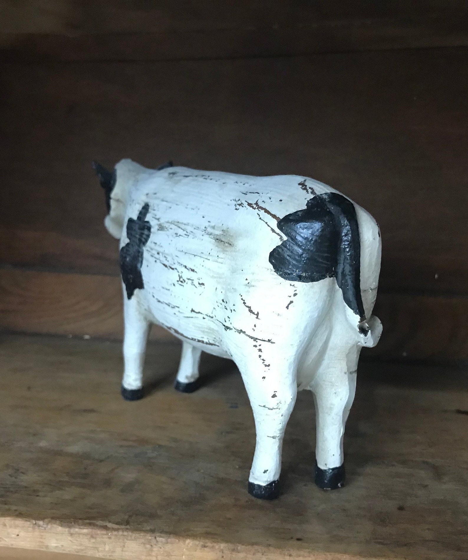 Cow Figure Farmhouse Dairy Cow Figurine Black and White - Etsy