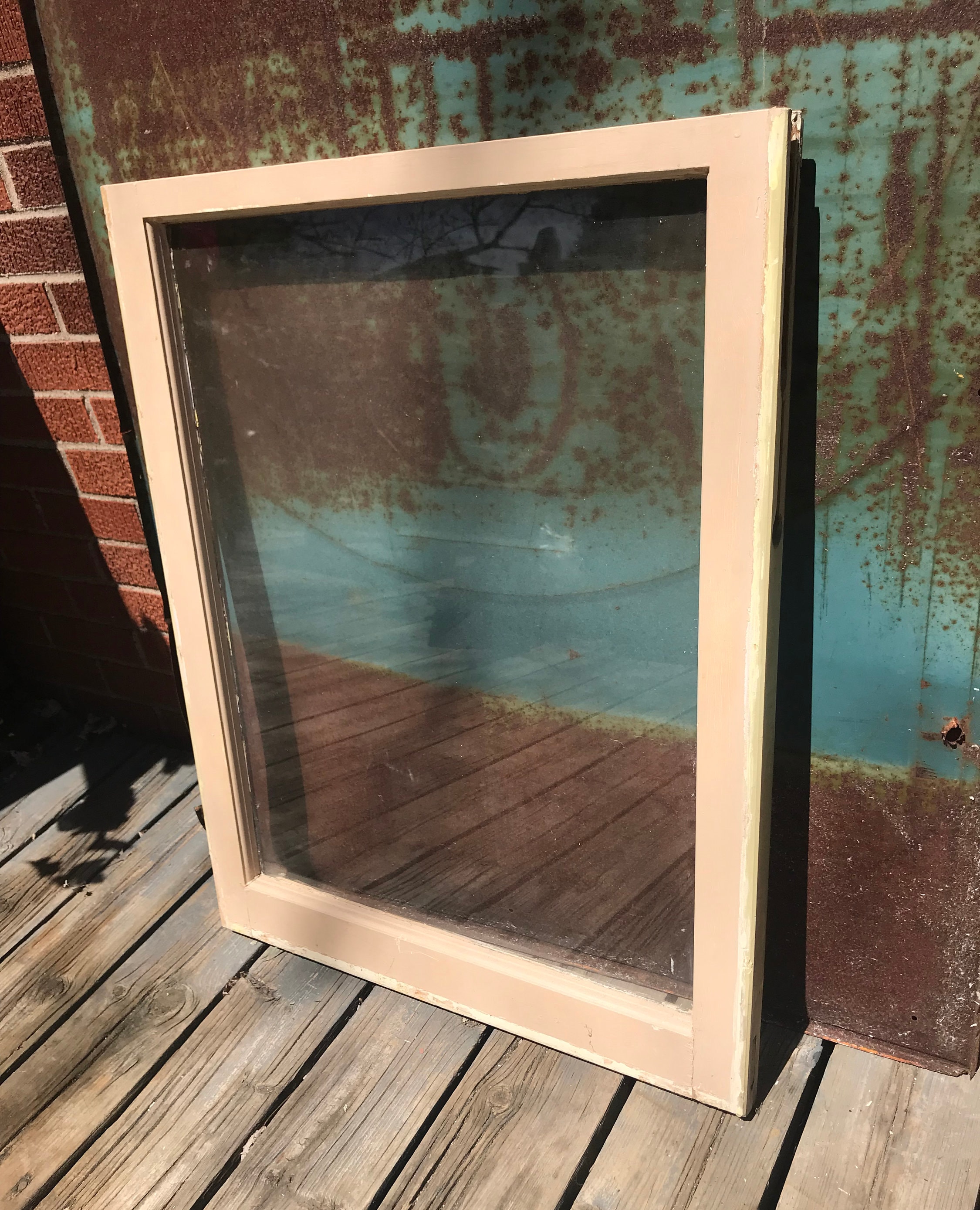 Vintage Wood Window Frame Single One Pane. Rustic Farmhouse | Etsy