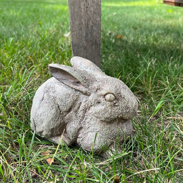 Rabbit Garden Statue - Etsy