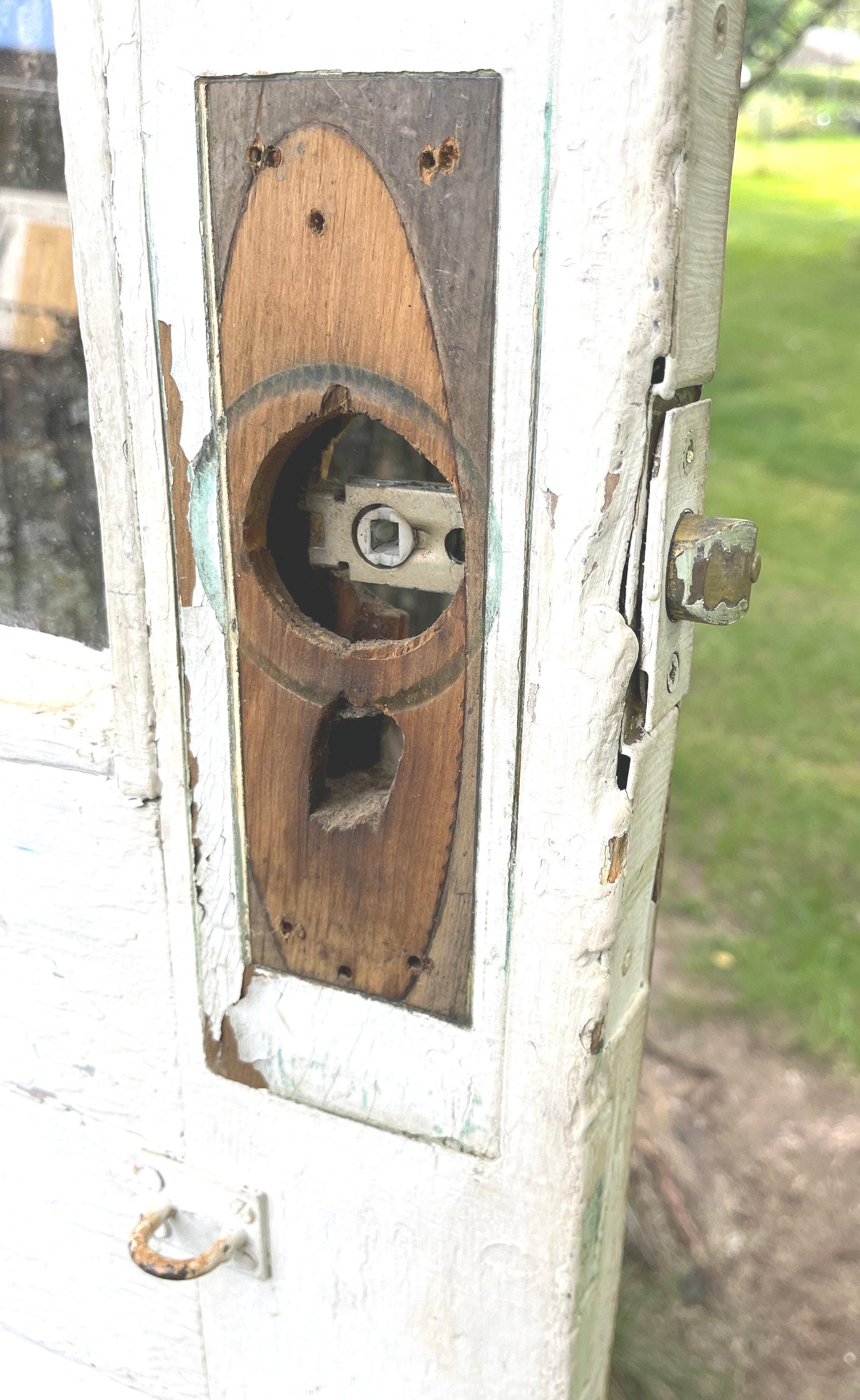 Antique Wood Wavy Glass Exterior Entry Door, Reclaimed, Architectural ...
