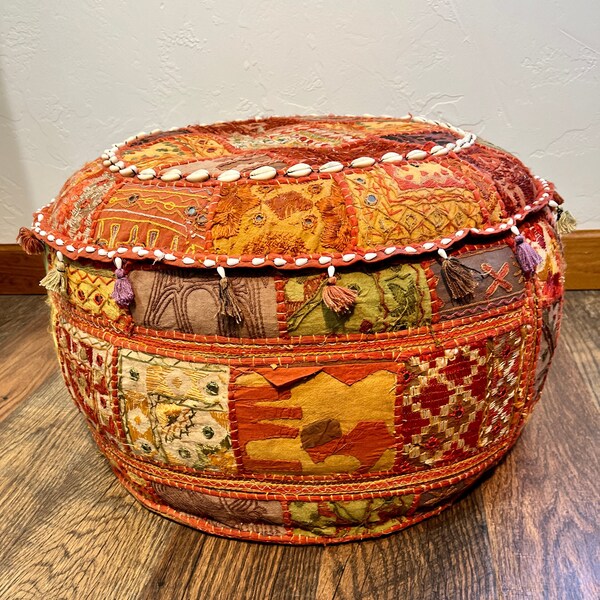 Boho Ottoman Pouf - Etsy