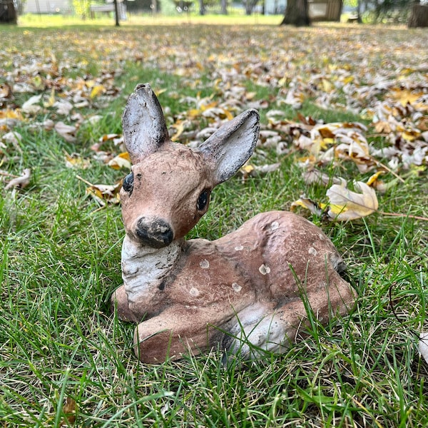 Concrete Deer Statues - Etsy