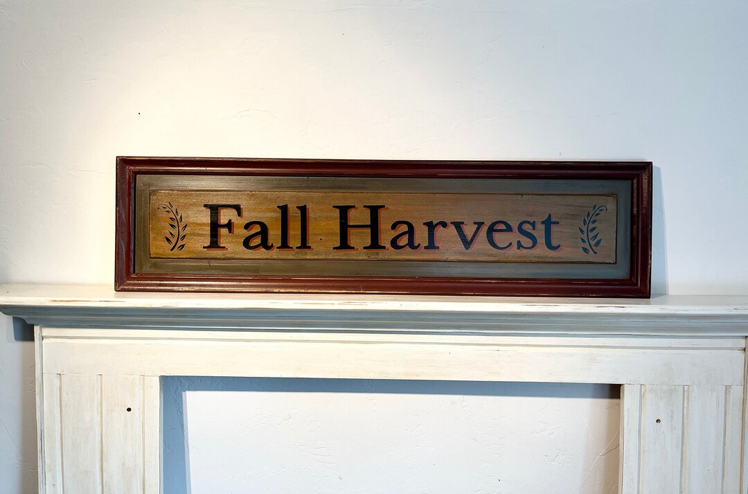 Vintage 41l Large Wood Fall Harvest Sign EJ67 - Etsy