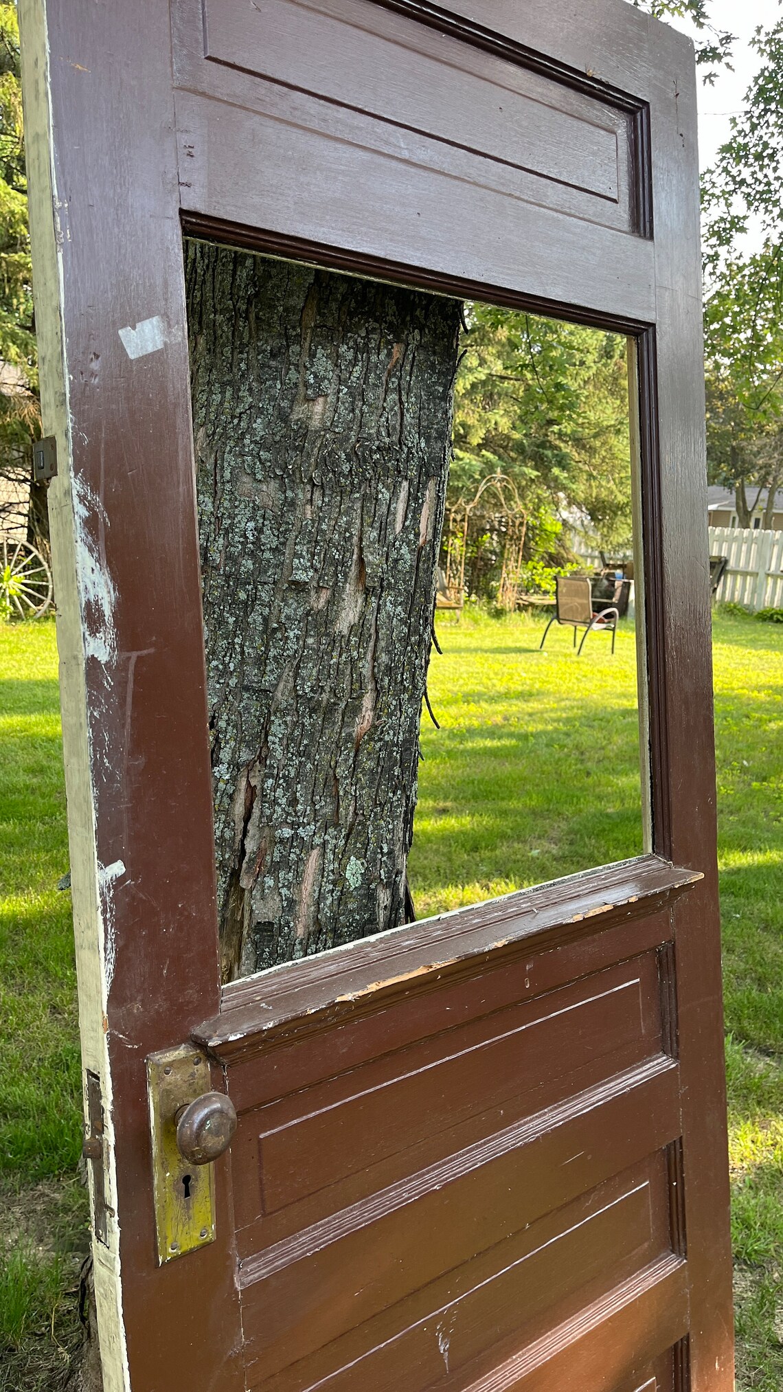 Antique Single Pane Wood Panel Entry Door NO GLASS, Reclaimed ...