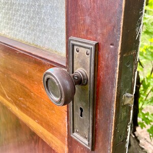 Antique Privacy Glass Wood Oak Panel Interior Door, Architectural ...