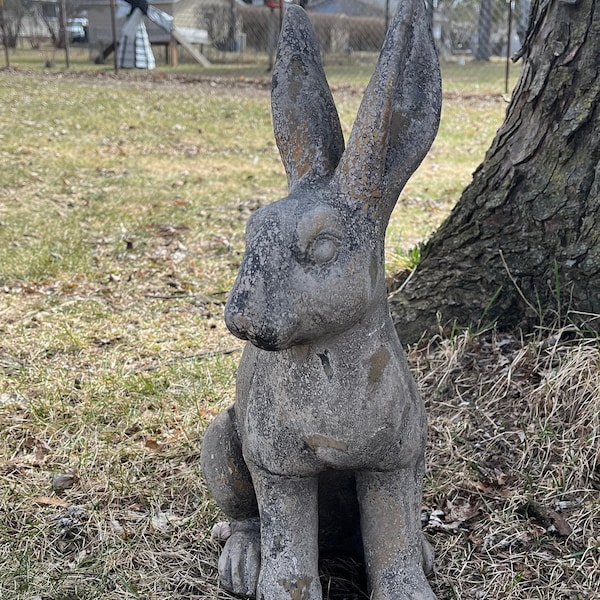 Rabbit Garden Statue - Etsy