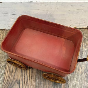 Rustic Red Wagon for Decor Farmhouse Garden Porch Yard Art Planter DX98 ...