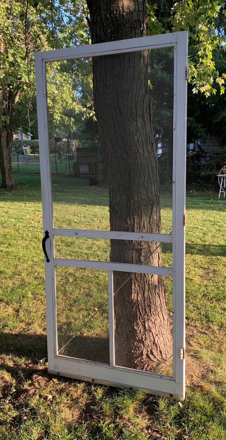 Country Farmhouse Wood Screen Door Screened Rustic Interior - Etsy