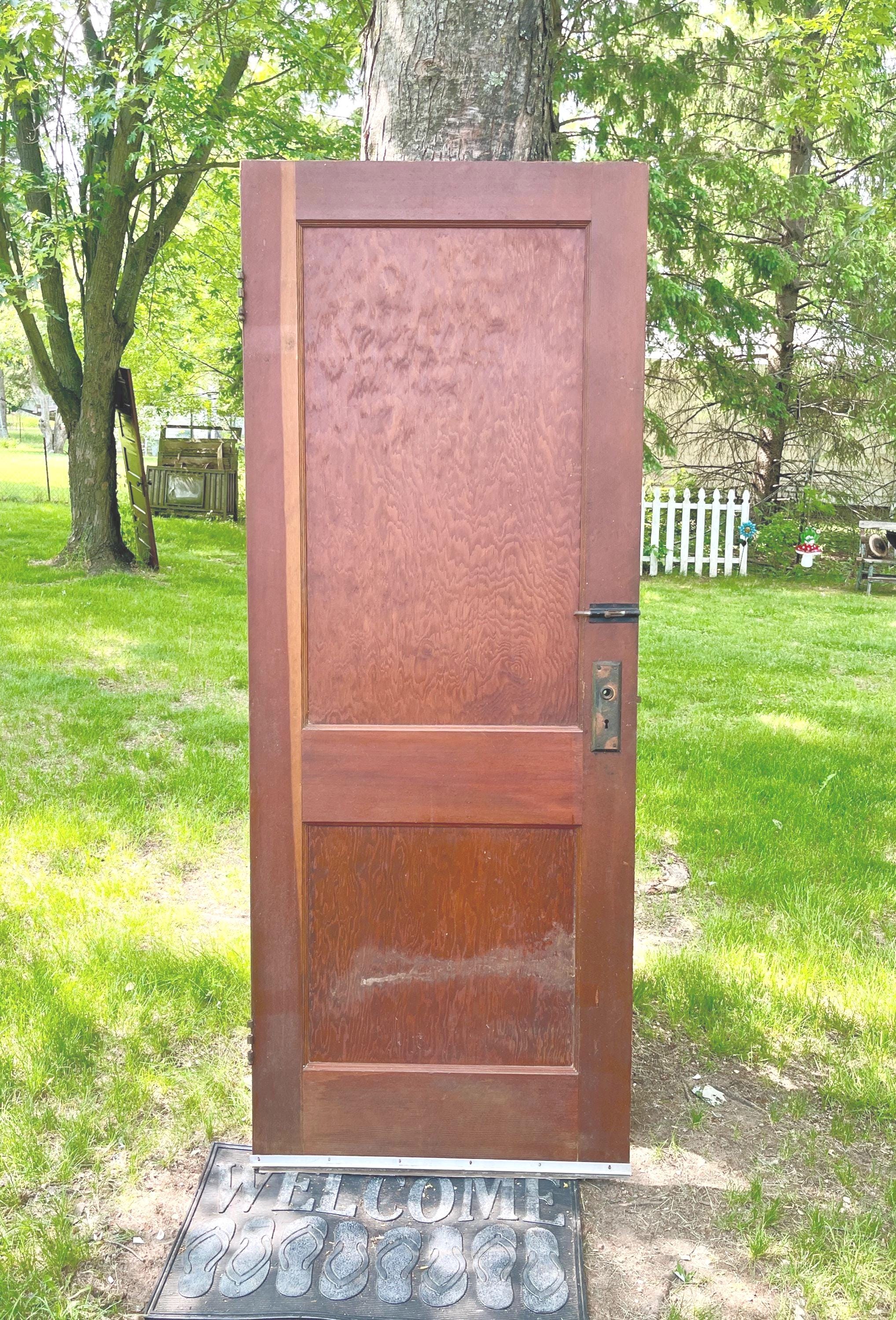 Antique Two Panel Wood Door: Reclaimed, Farmhouse, Architectural ...