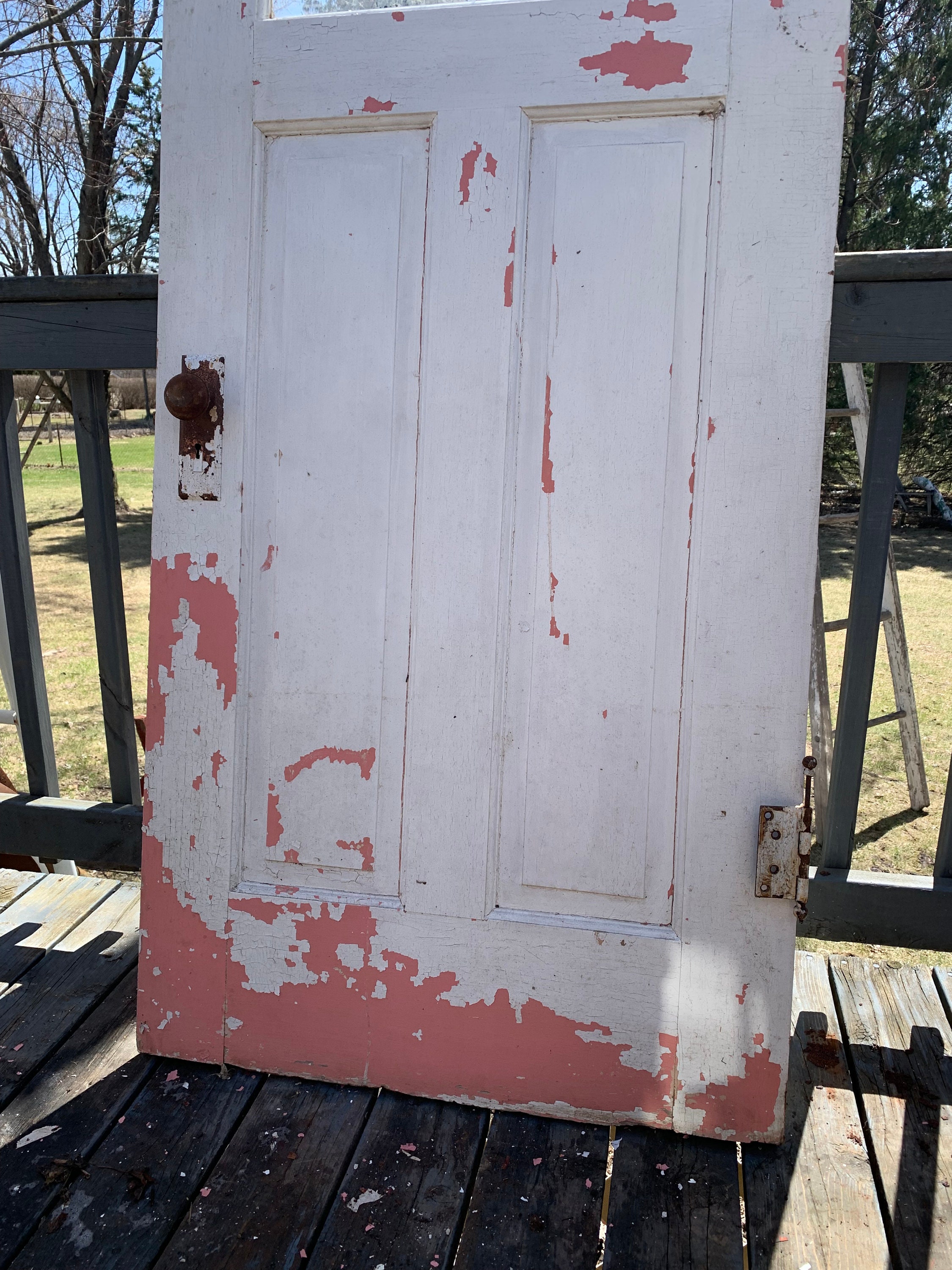 Vintage Wavy Glass Window Exterior Door Vertical Panel - Etsy