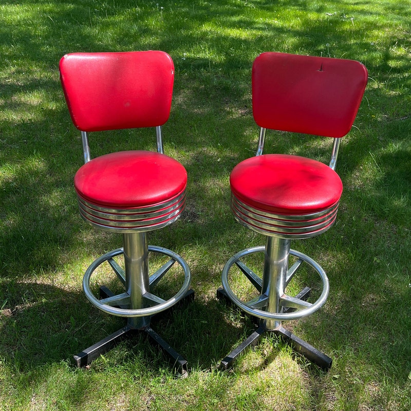 Vintage Bar Stool - Etsy