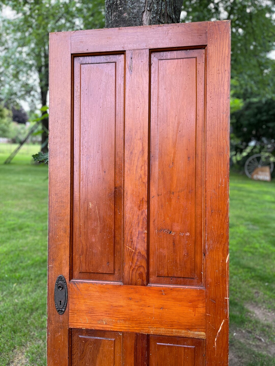 Antique Wood Four Panel Interior Door, Architectural Salvage, Reclaimed ...