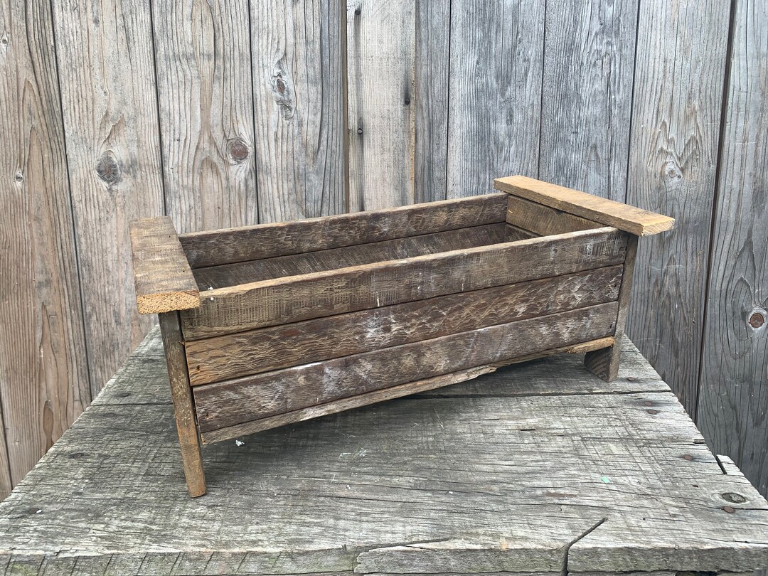 Rustic Reclaimed Wood Planter Box - Etsy
