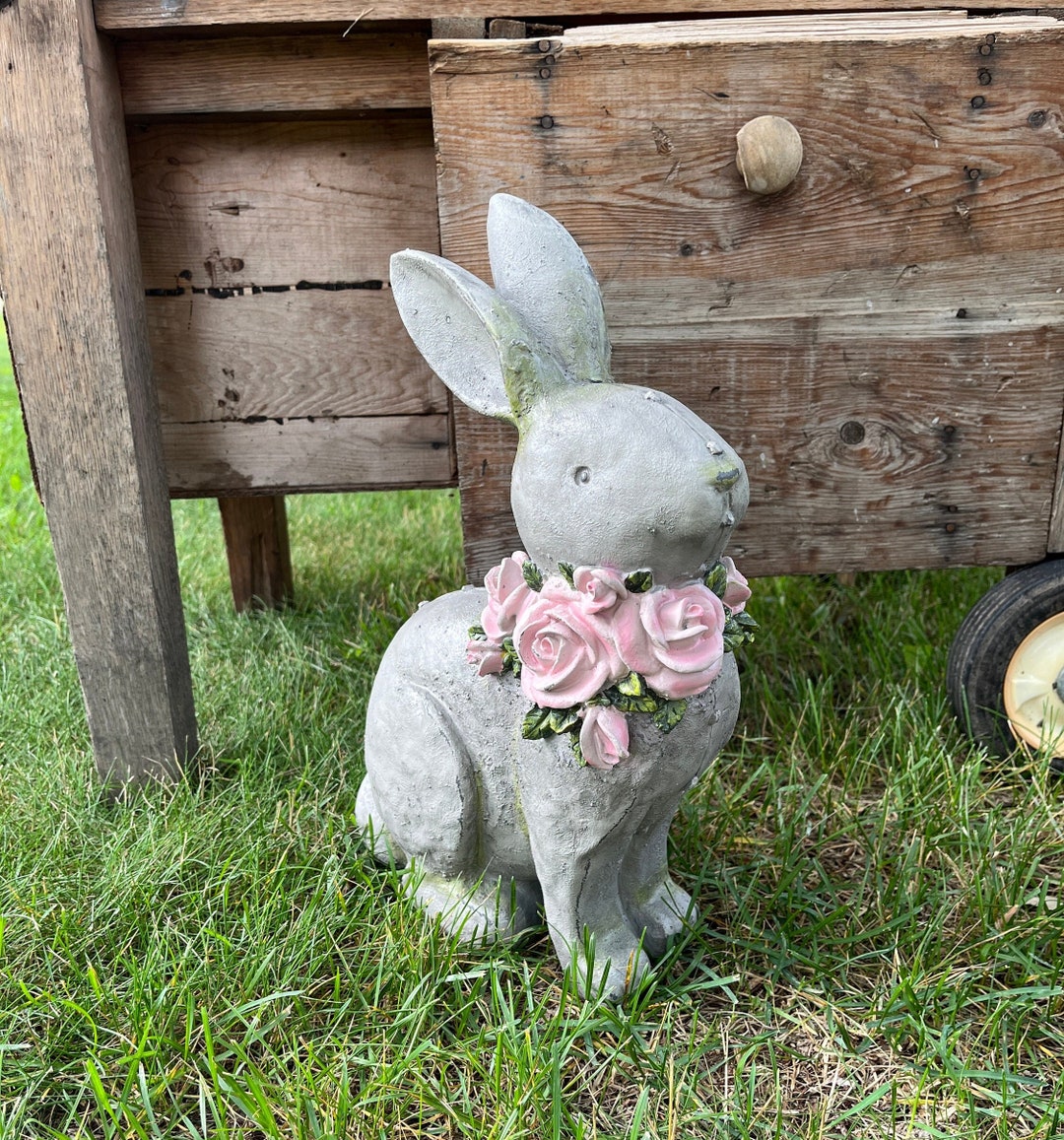 Victorian Rabbit Bunny Garden Statue Yard Art Easter Porch Outdoor ...
