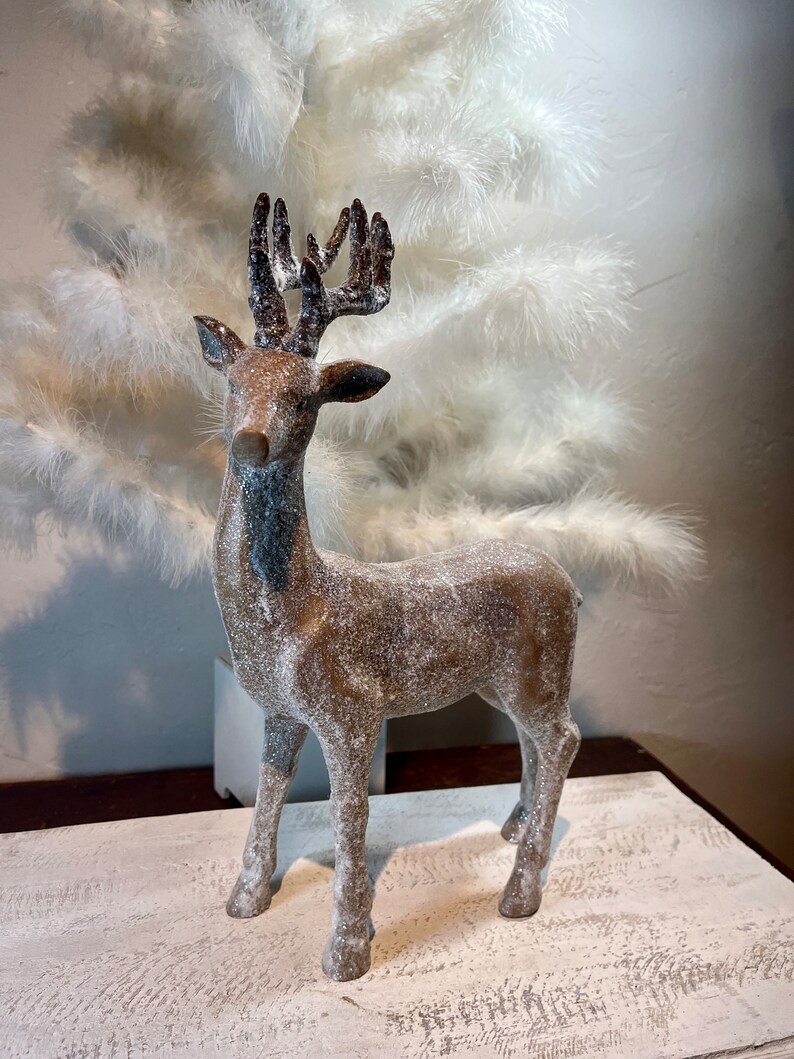 Rustic Reindeer Statue 14 Deer Statue Rustic Wildlife - Etsy
