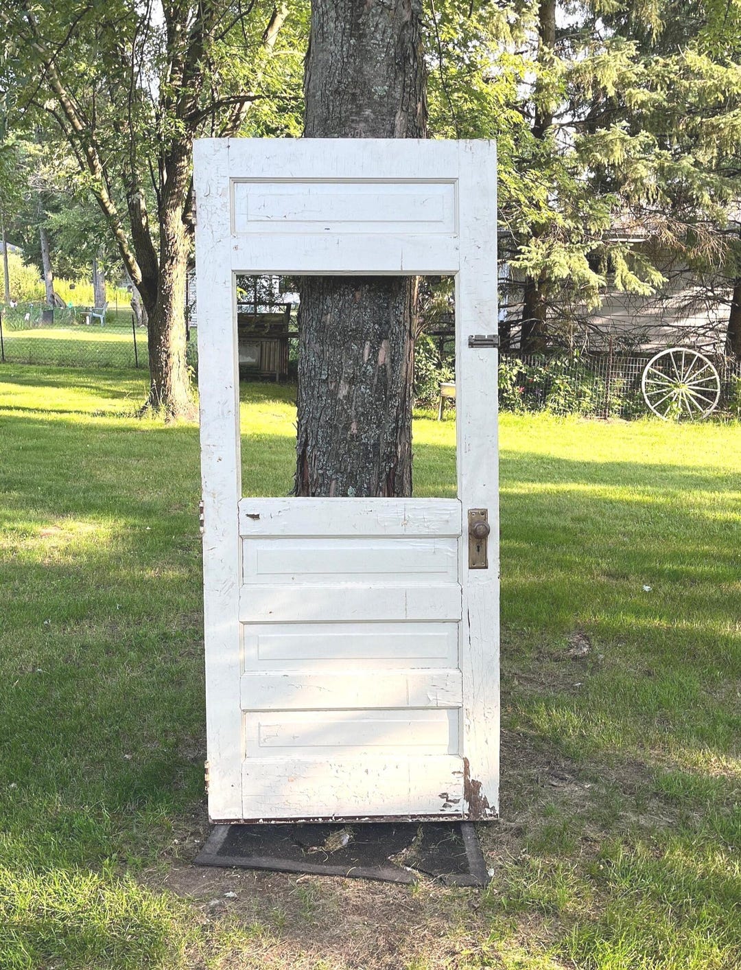 Antique Single Pane Wood Panel Entry Door NO GLASS, Reclaimed ...