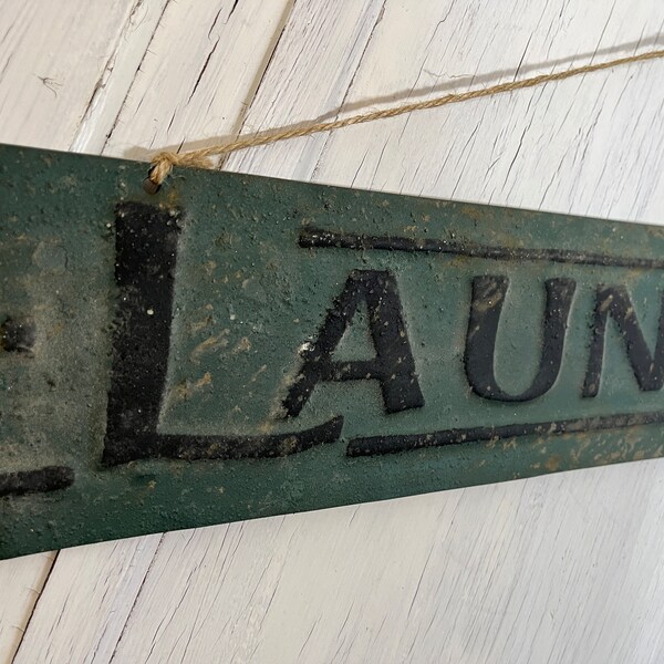 Vintage Laundry Sign - Etsy