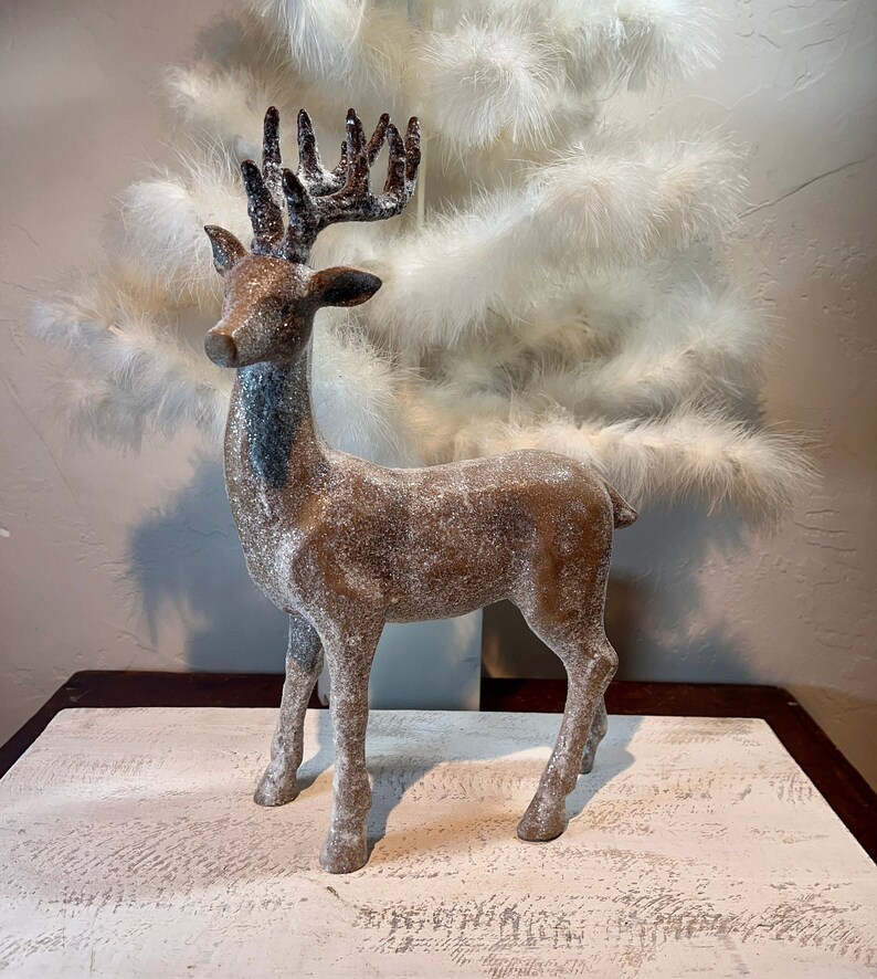 Rustic Reindeer Statue 14 Deer Statue Rustic Wildlife - Etsy