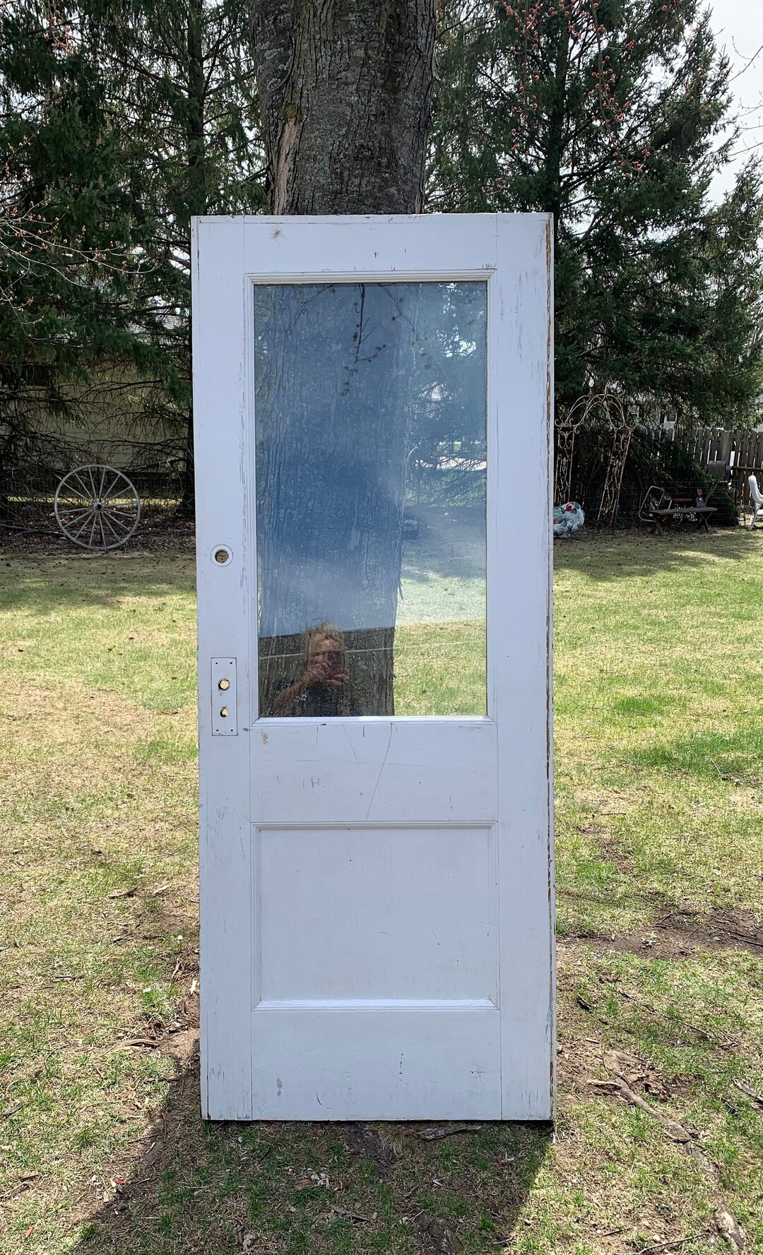 Antique Entry Door With Glass Reclaimed Farmhouse Door Architectural Salvage Pantry or Laundry Glass Door Renovation 32 X 80 DL20 Etsy UK