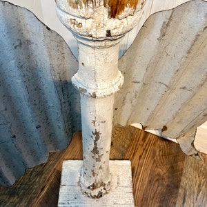 Reclaimed Wood Post Angel Garden Statue Galvanized Metal Wings Outdoor ...