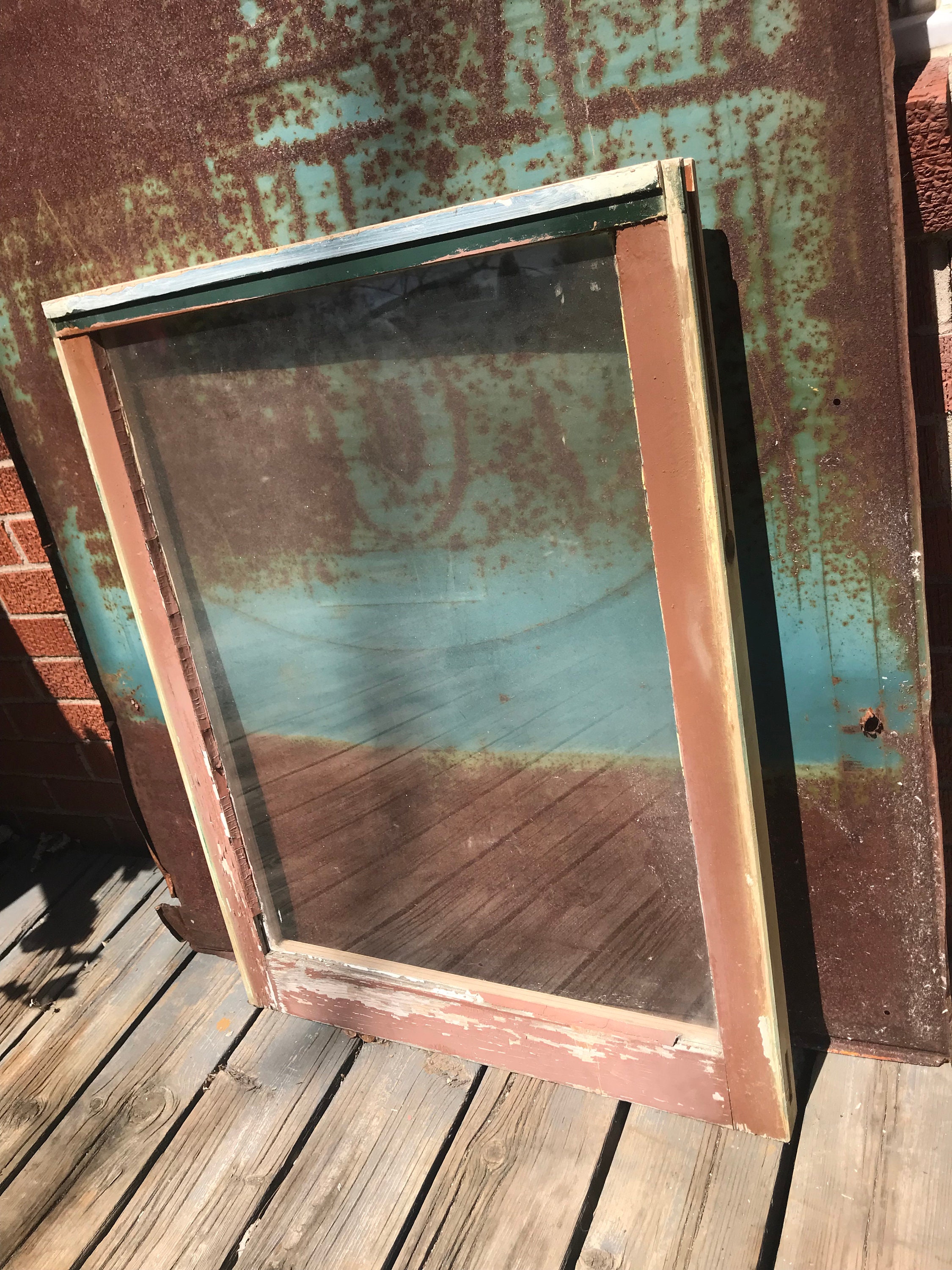 Vintage Wood Window Frame Single One Pane. Rustic Farmhouse | Etsy