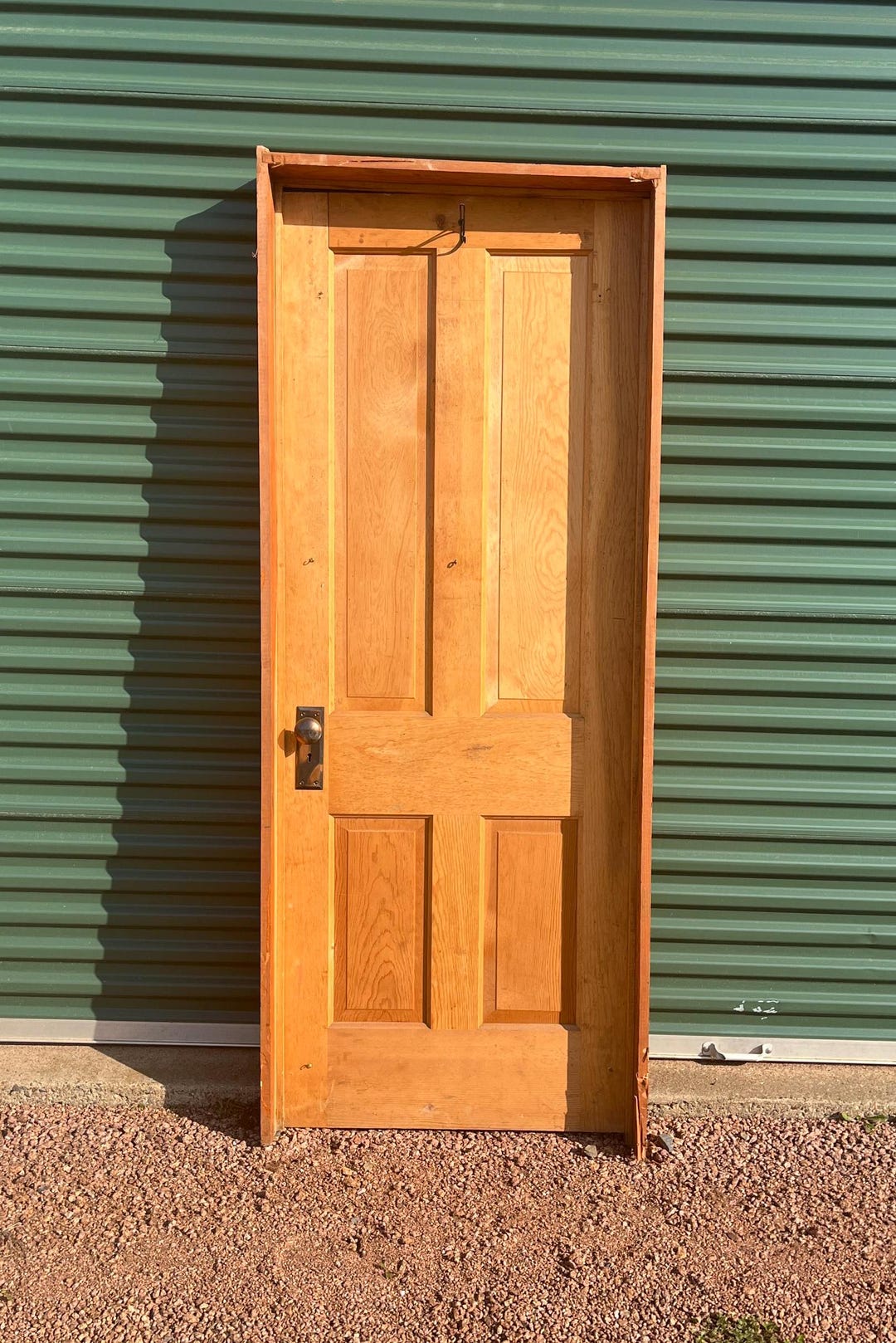 Antique Wood Oak Prehung Four Panel Interior Door, Renovation ...