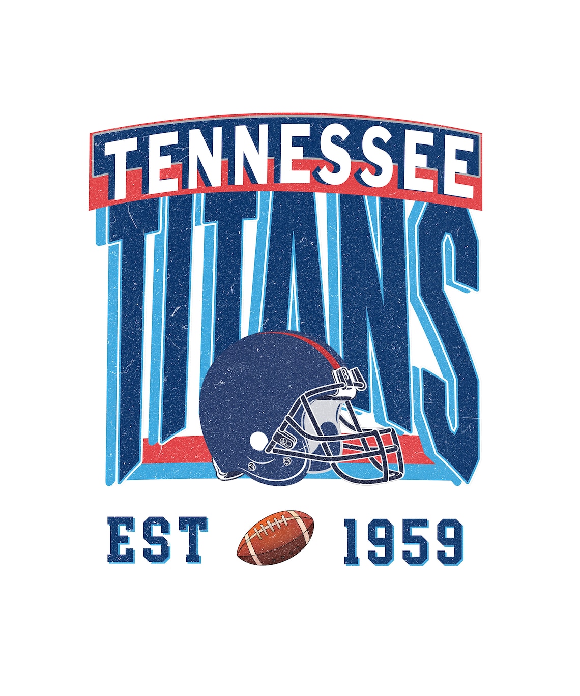 Tennessee Titans Png, Vintage Retro Style Football Png for Game Day ...