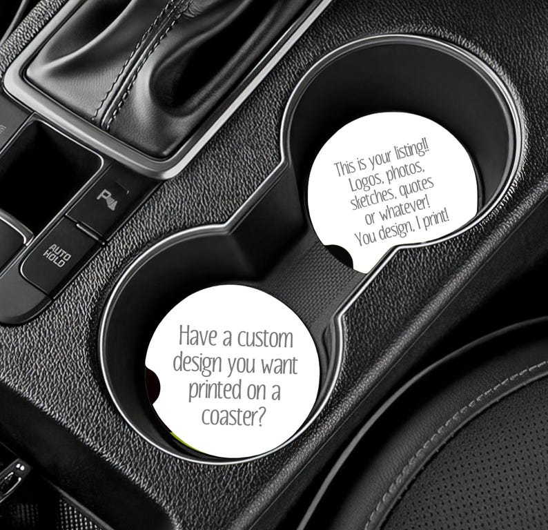 Custom Printed Sandstone Car Coaster, Personalized Photo, Logo or Quote ...