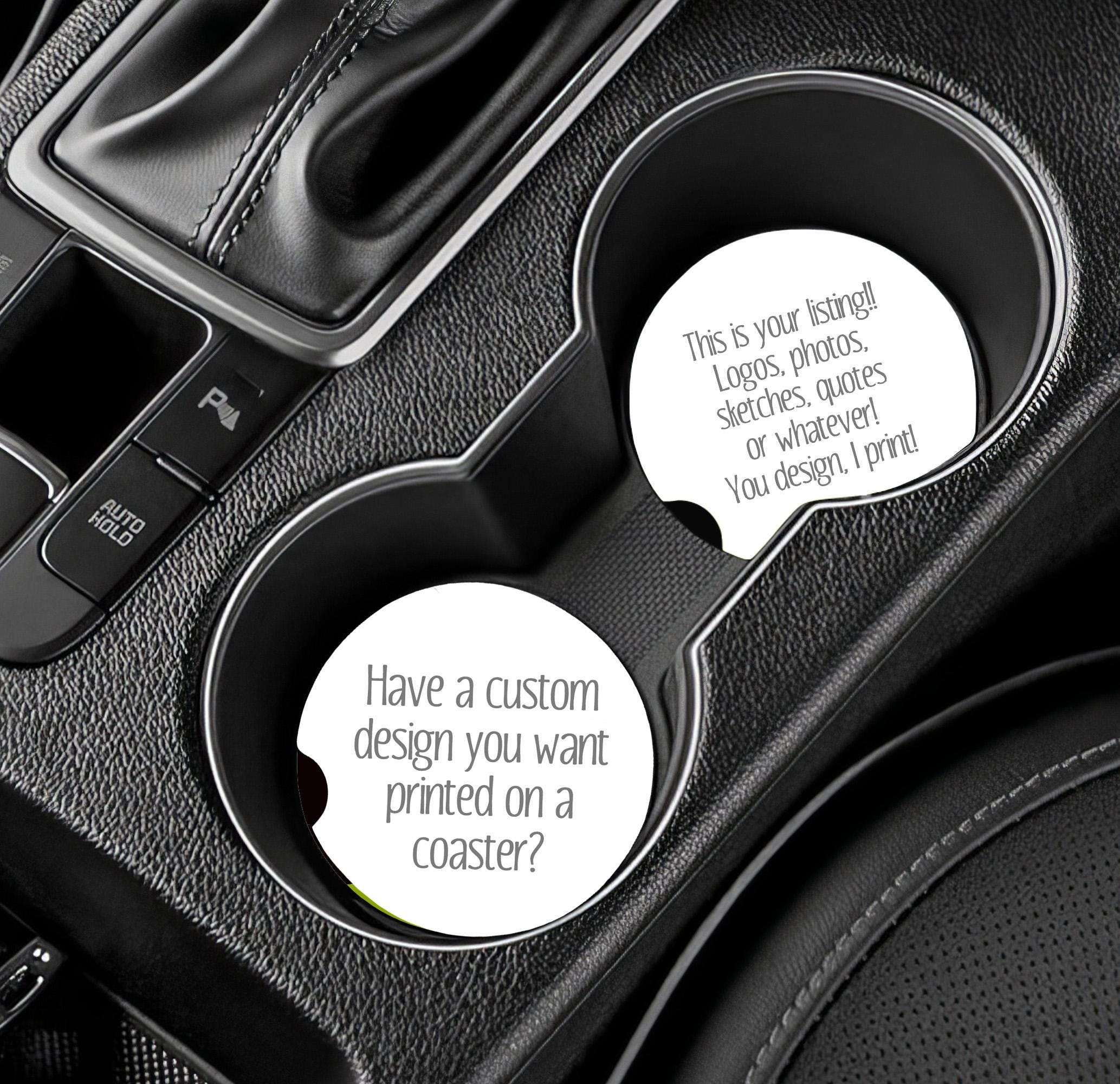 Custom Printed Sandstone Car Coaster, Personalized Photo, Logo or Quote ...