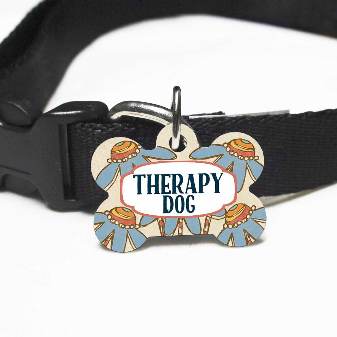 Therapy Dog Collar Tag Personalized Pet ID Tag - Etsy