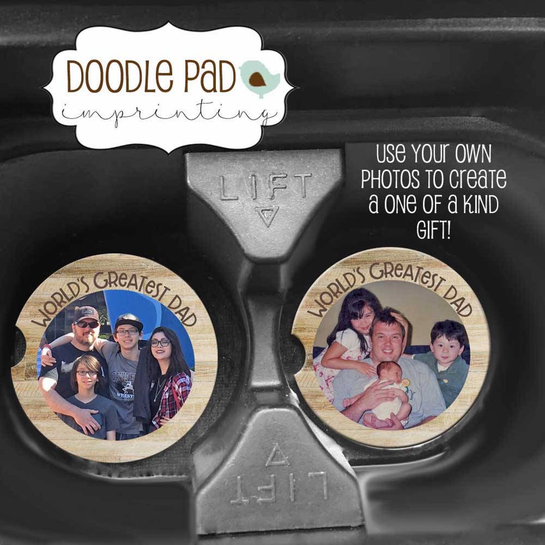 Personalized Car Coaster, Gift for Dad, World's Greatest DAD - Etsy