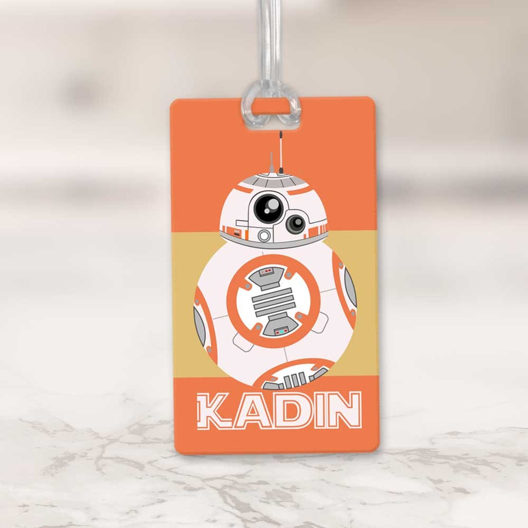 Star Wars Luggage Tag Personalized BB8 Bag Tag - Etsy