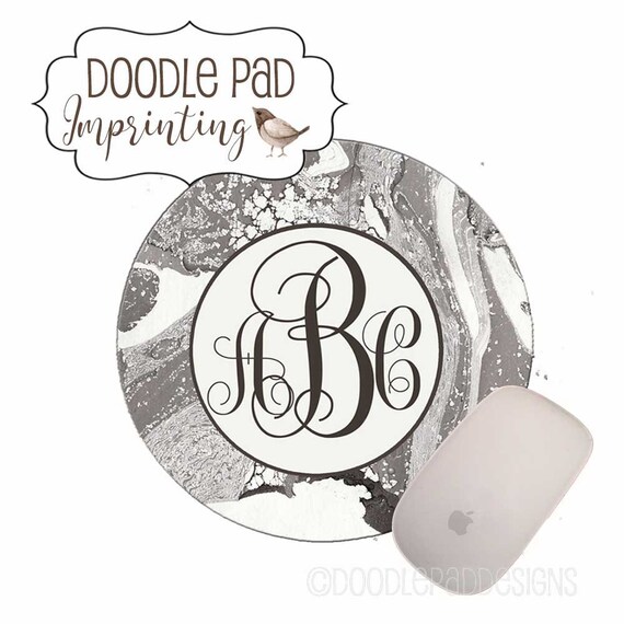 Custom Mouse Pad Faux Marble computer mouse pad Personalized | Etsy