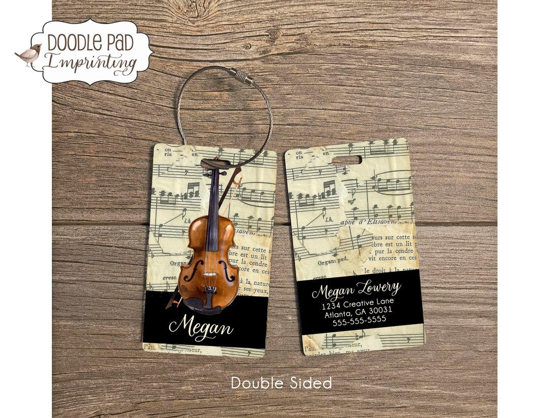 Violin Case Bag Tag | Instrument ID Tag | Music Teacher Gift - Etsy