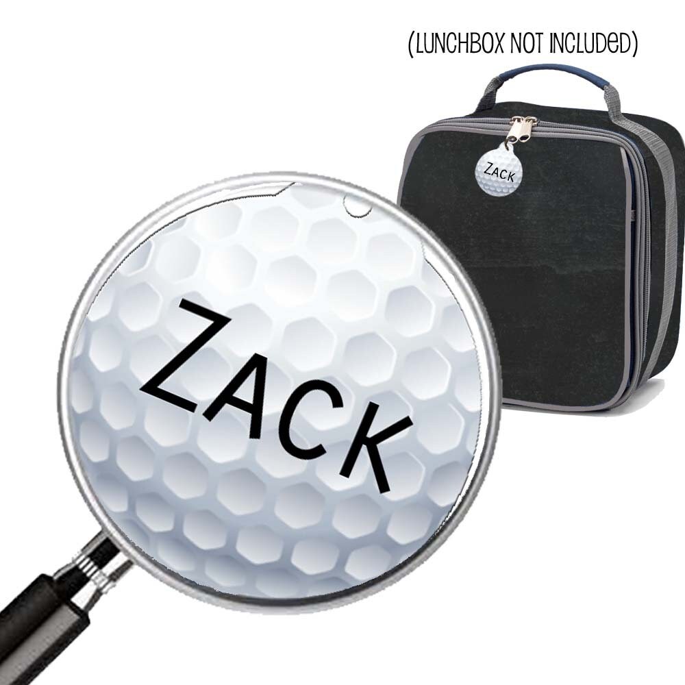 Personalized Golf Ball Lunch box ID Tag Zipper Pull - Etsy.de