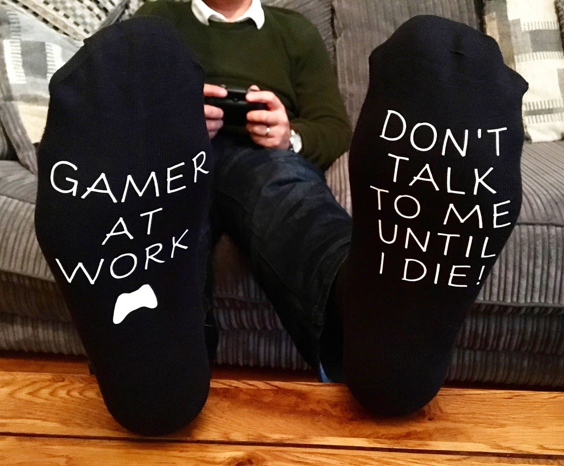 Gamer Socks Gamer Gift Mens Socks Mens Gift Adult Stocking - Etsy