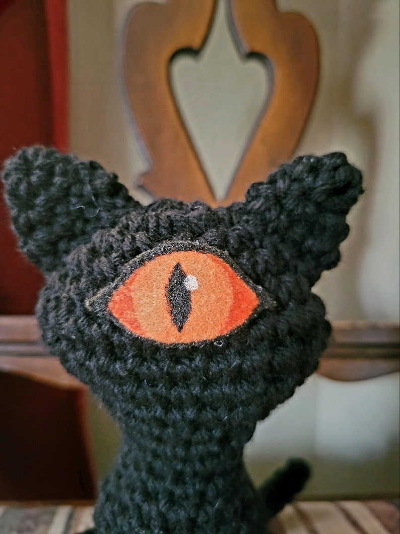 Black Cyclops Cat/one Eyed Cat - Etsy