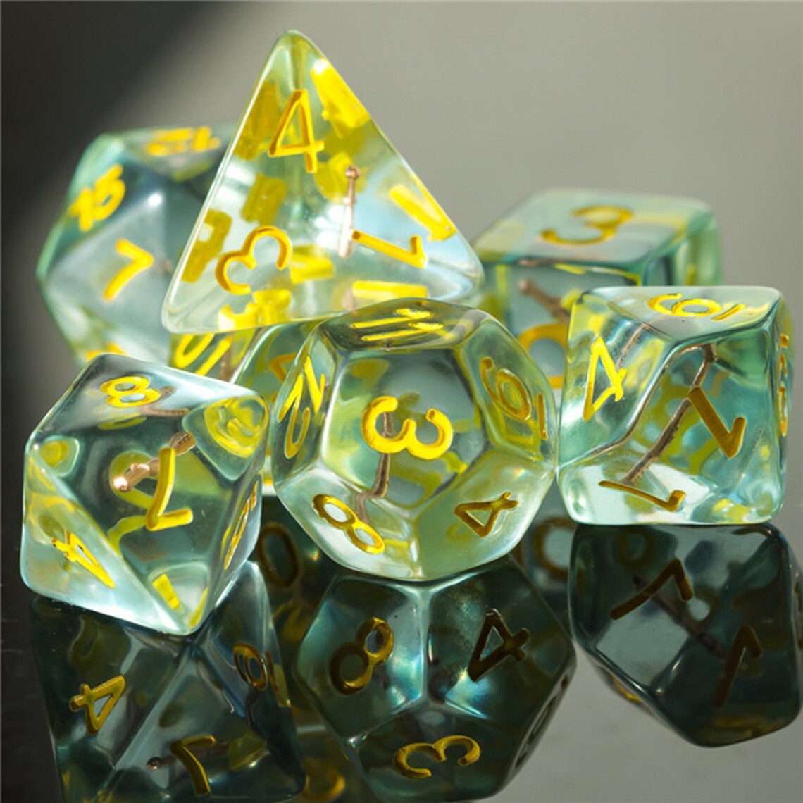 Cleric's Mace Rogue Club Clear Dice Set D20 for RPG Game - Etsy