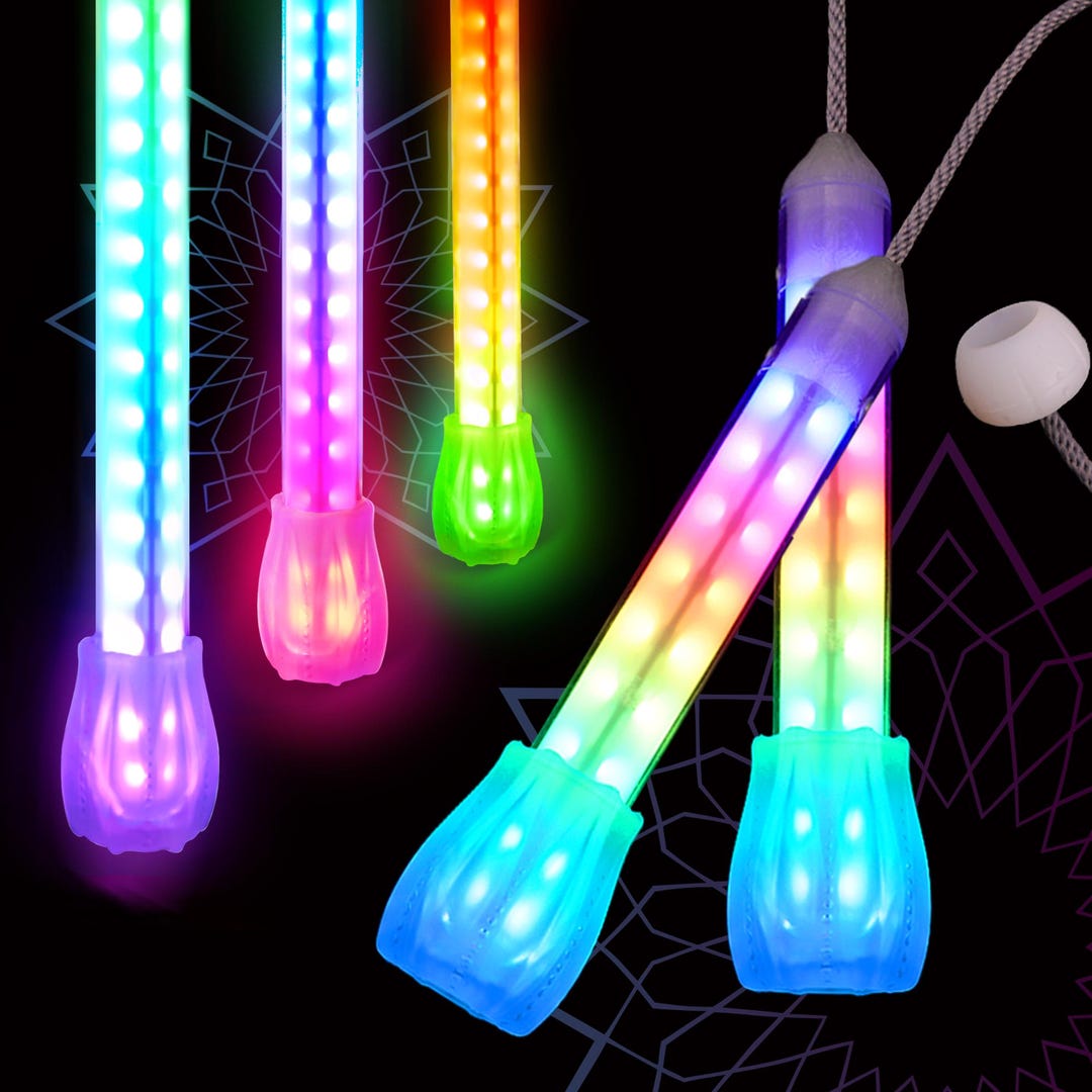 Vision Poi - Wireless Control, Multi-pixel LED Poi W/ Lifetime Warranty ...