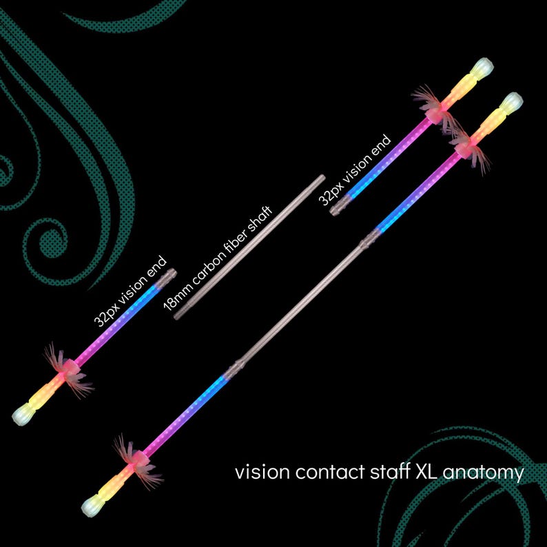Vision Contact Saberstaff Kit - Classic Color - Most Durable LED Saber ...