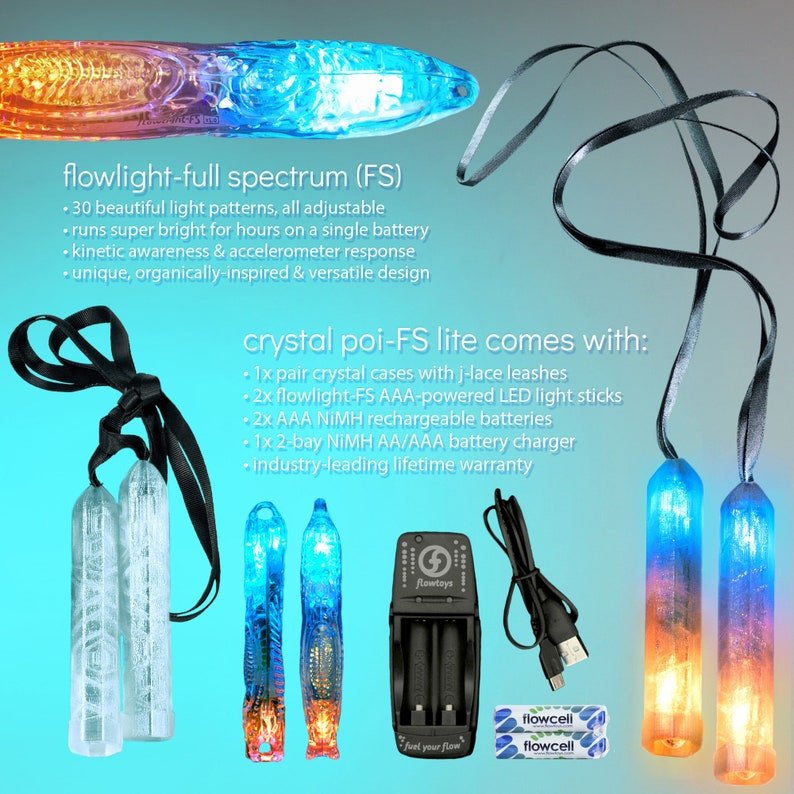 Crystal Poi Lite V2 - Glowstringer-approved LED Glowstick Poi - Etsy