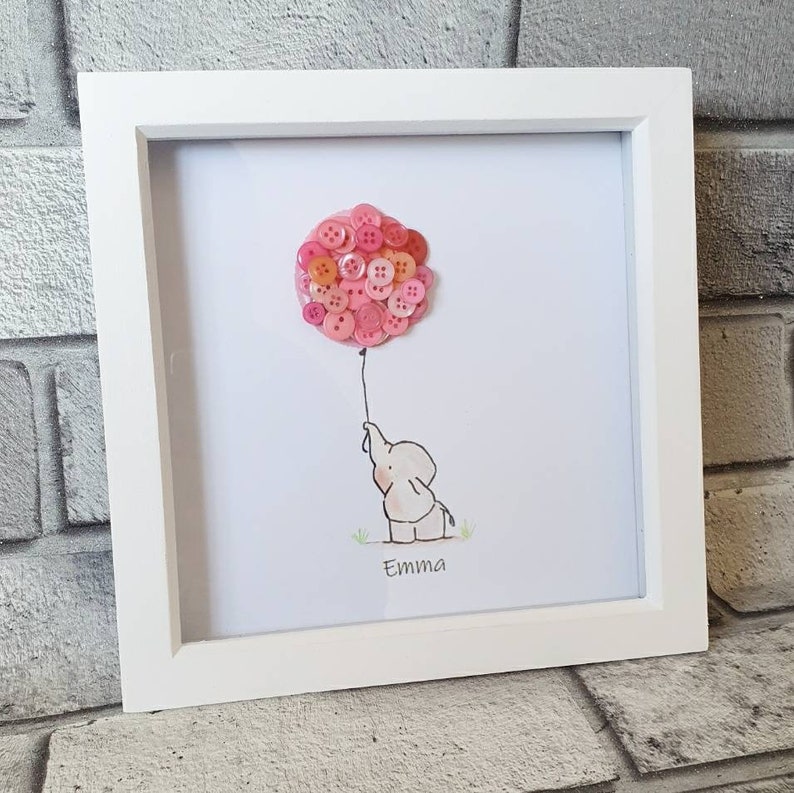 Baby Frame Gift Personalized Elephant Art - Etsy