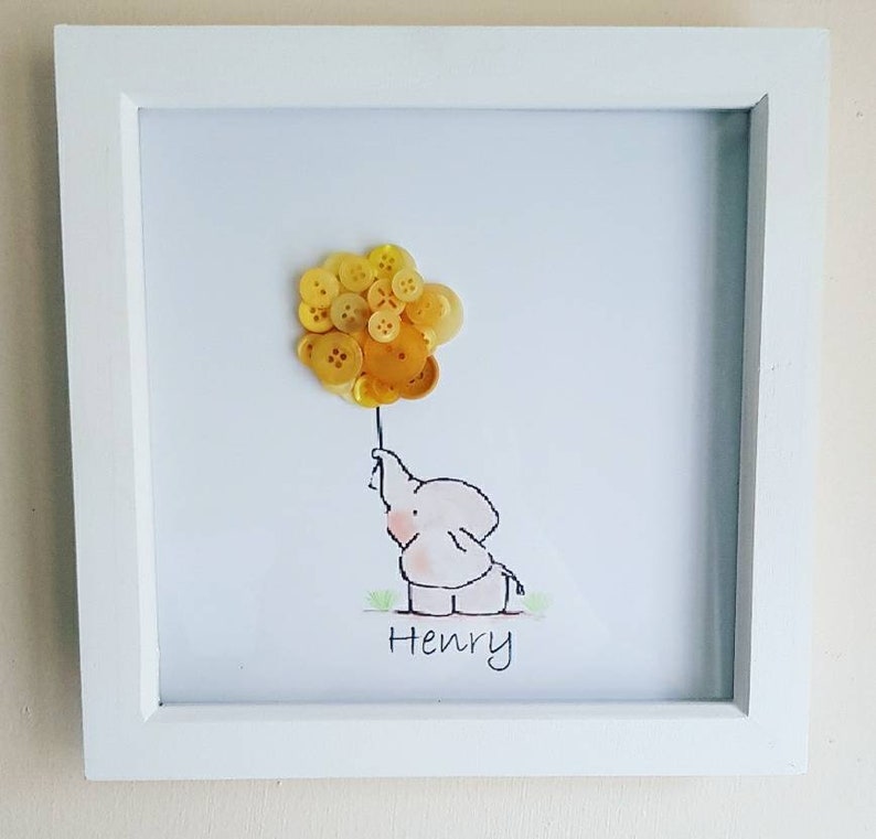 Baby Frame Gift Personalized Elephant Art - Etsy