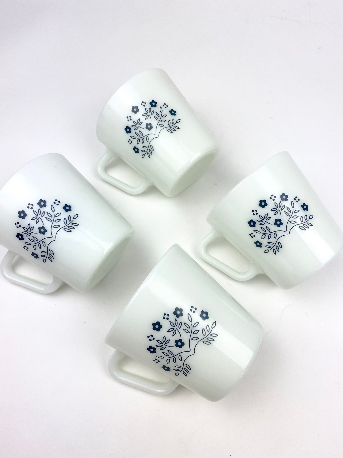 80s Pyrex Mug Set (2) •milk Glass• - Etsy