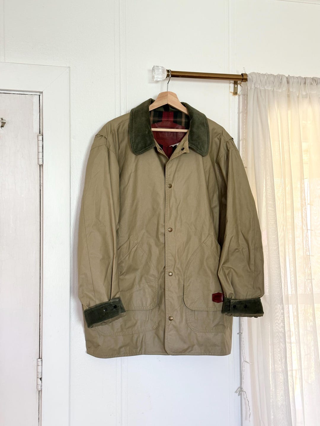 90s Waxed Field Jacket Woolrich• L/xl• Made in Usa• - Etsy