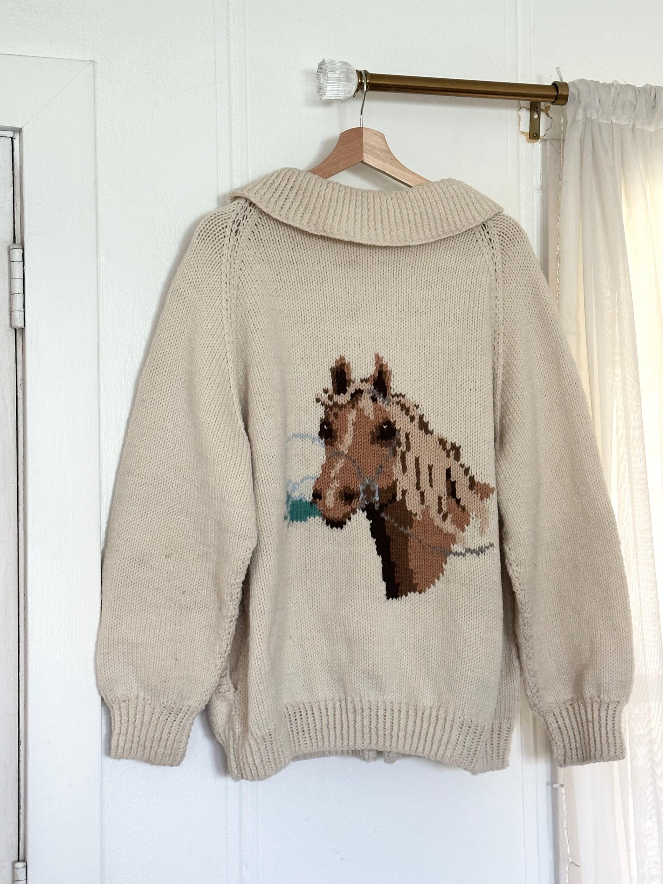 Horse Cowichan Sweater - Etsy Horse Cowichan Sweater - Etsy